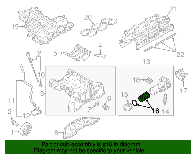Hyundai - 26320-3LTA0 - Oil Filter - 2017-2024 Genesis | OEM Hyundai ...