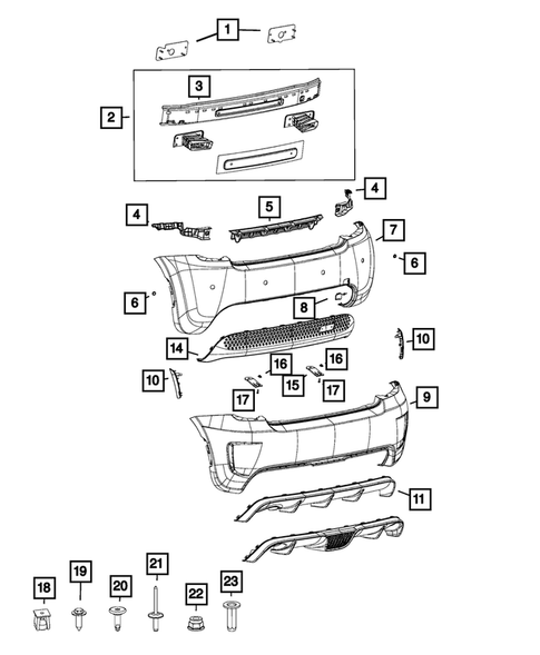 Rear Bumper and Fascia for 2018 Fiat 500 | Mopar Estores