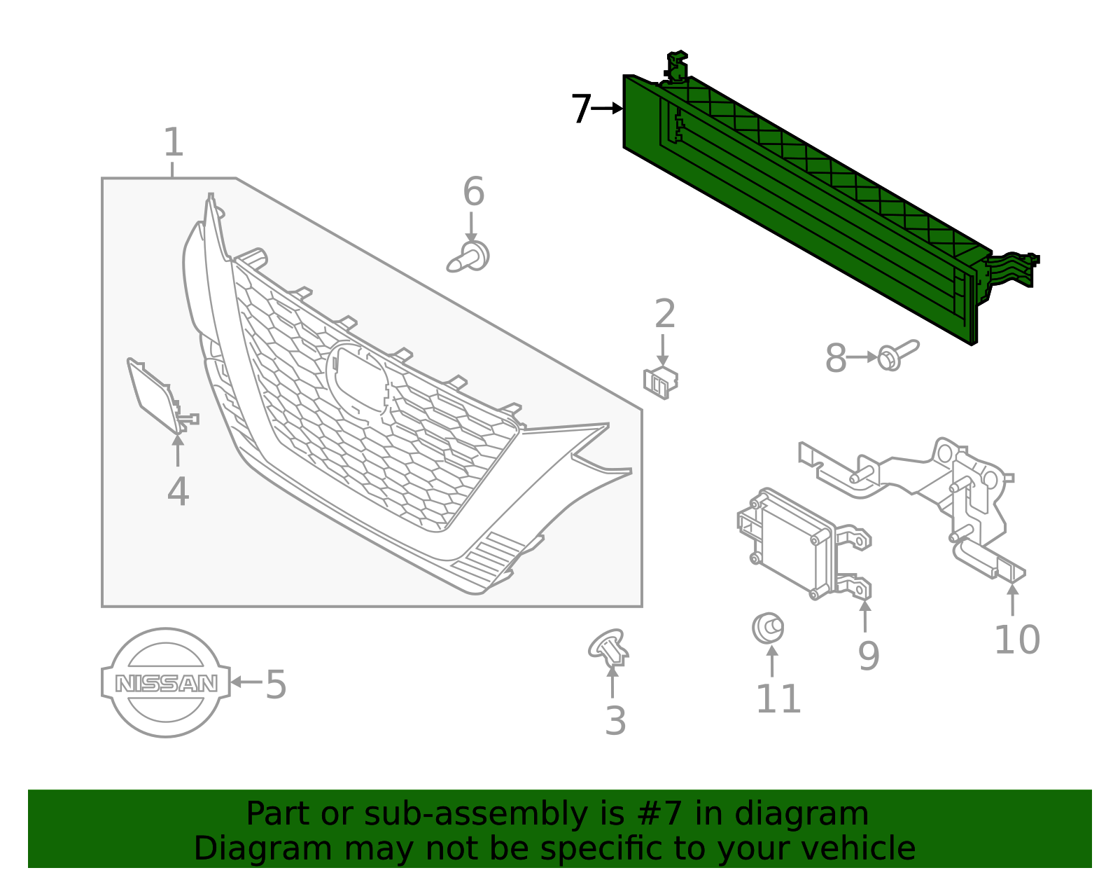 2019-2022 Nissan Altima Lower Grille 62330-6CA0C | OEM Parts Online