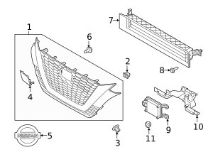 28452-6CA0A - Distance Sensor Mount Bracket - 2019-2021 Nissan Altima ...