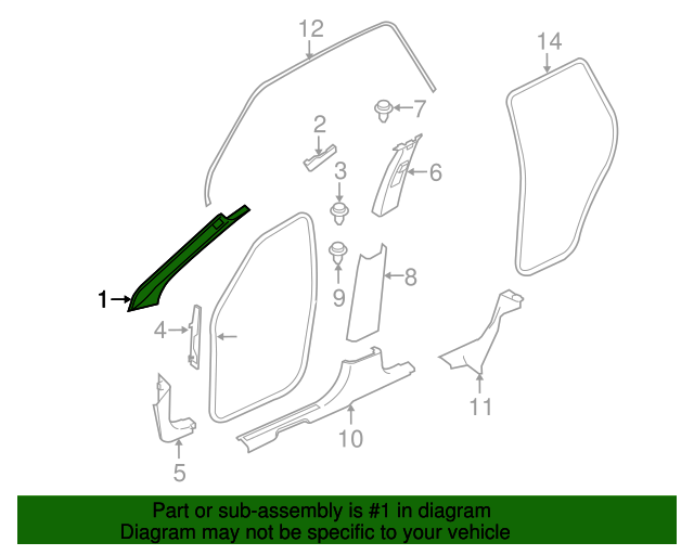 Genuine OEM Windshield Pillar Trim Part# LR006464 Fits 2008-2014 Land ...