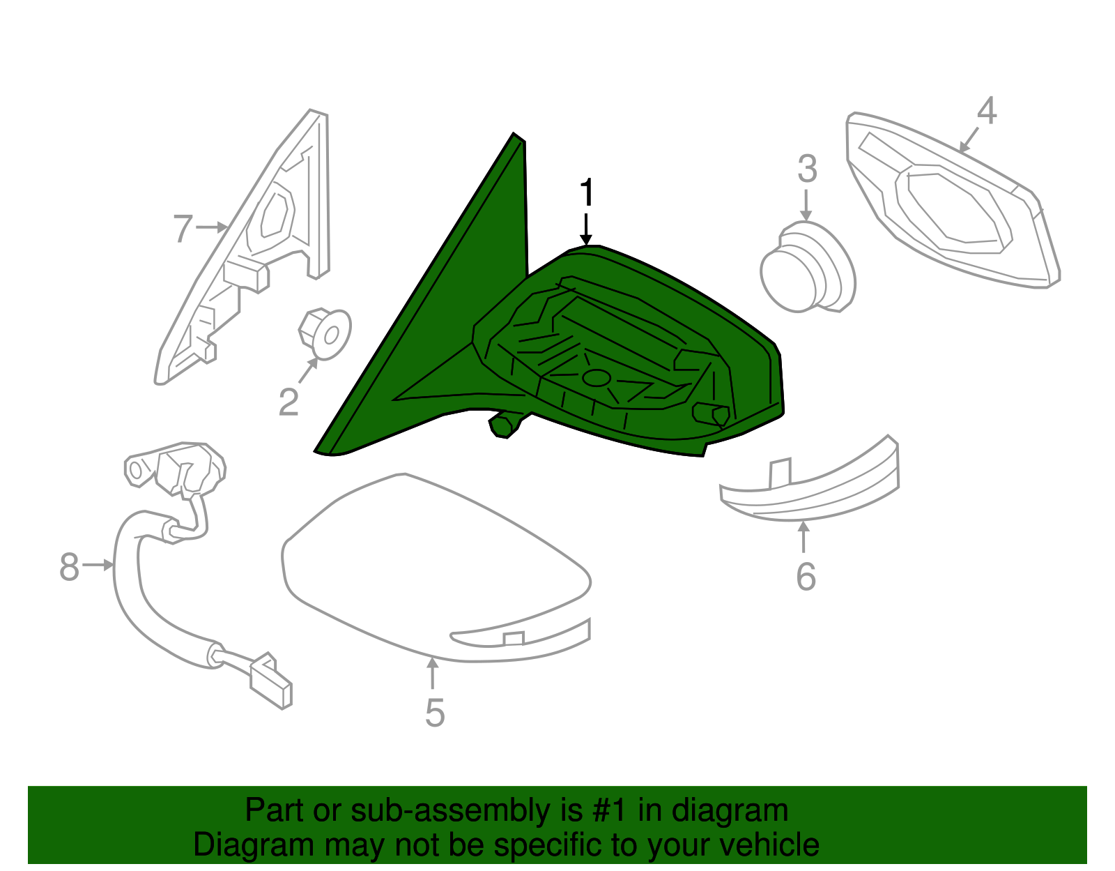2020-2023 Nissan Maxima Mirror Assembly 96302-9DD5D | Team Nissan Inc.