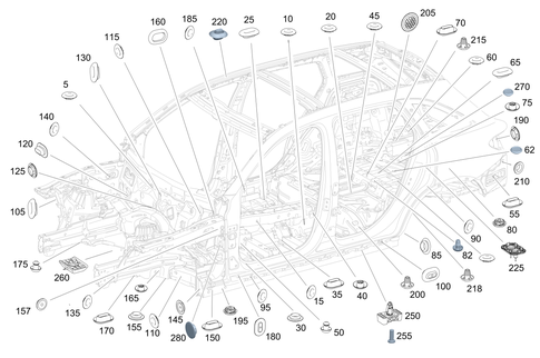 Expansion Plugs, Grommets for 2021 Mercedes-Benz GLC300 | Mercedes-Benz ...