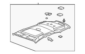 83200-SXS-A51ZB - Lining Assembly, Roof *NH643L* (Sunroof) (Light Gray ...