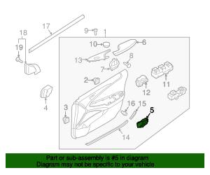 2011-2015 Hyundai Sonata Interior Door Handle 82610-3S010 ...