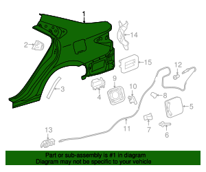 Toyota OEM Quarter Panel Part# 61601-06100 | OEM Vehicle Parts