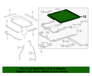 63233-30050 - Sunroof Frame 1998-2004 Lexus | AutoNationParts.com