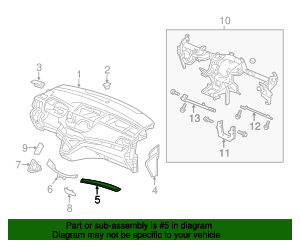 2012-2014 Honda CR-V Trim Molding 77290-T0A-A01ZA | OEM Parts Online
