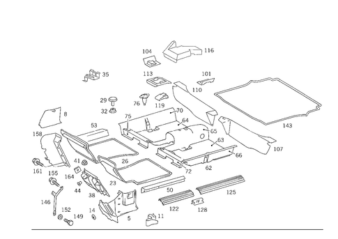 Front Panel Pillar Panelling, Lining on Floor and Footrest for 1991 ...