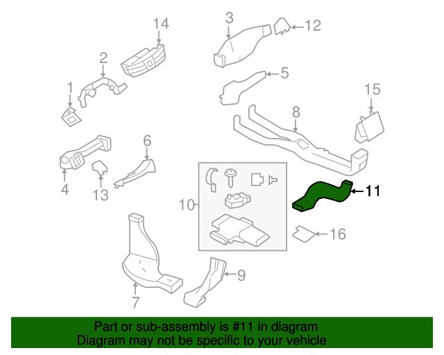221-831-18-46 - Duct 2007-2013 Mercedes-Benz | Mercedes-Benz USA Parts