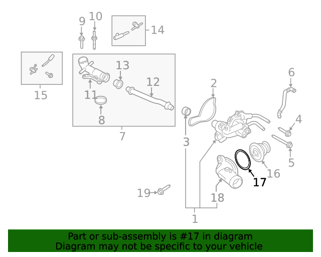 BR3Z-8255-A - Thermostat Gasket 2011-2024 Ford | Online Ford Parts Catalog