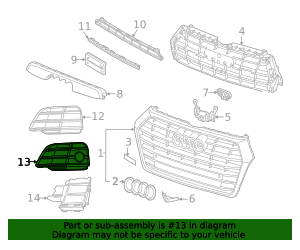 2020 Audi Outer Grille 80A-807-679-K-FUQ | Audi OEM Parts Guy