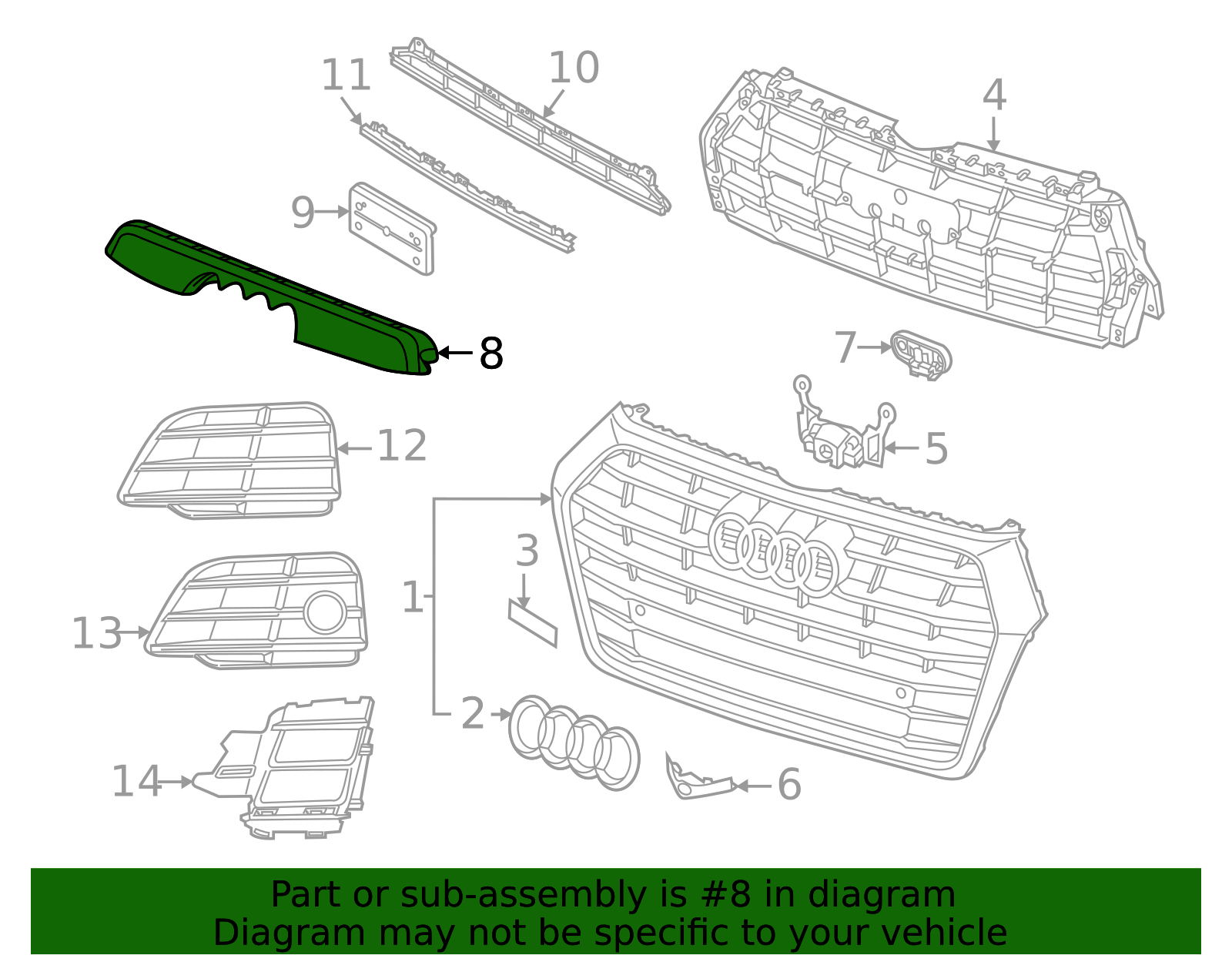 2020 Audi Molding 80A-071-351-3Q0 | OEM Parts Online