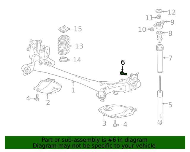 2016-2023 Mazda Shock Assembly Mount Bolt 9YA0-2A-247A | RealMazdaParts.com