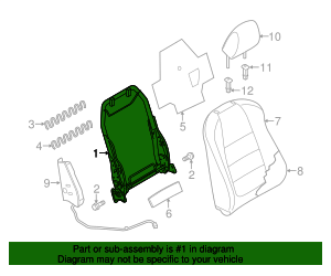 GHL2-88-63X - Seat Back Frame 2014-2015 Mazda 6 | AutoNationParts.com