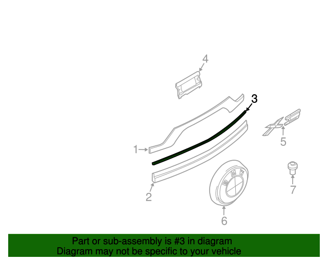 Genuine BMW 51-13-3-423-946 | Trim Molding Gasket | FREE Shipping on ...