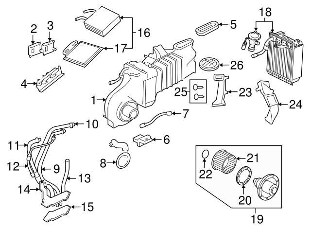 2002-2005 Ford HVAC Heater Hose 1L2Z-18472-DB | TascaParts.com