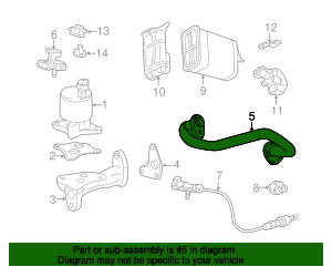 24508969 - Exhaust Gas Recirculation (EGR) Valve Pipe 2000-2005 GM ...