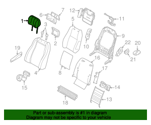 Genuine OEM Headrest Part# LR064764 Fits 2013-2017 Land Rover Range ...