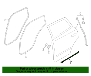 2015-2024 Porsche Macan Lower Weather-Strip 95B-839-119-B | OEM Parts ...