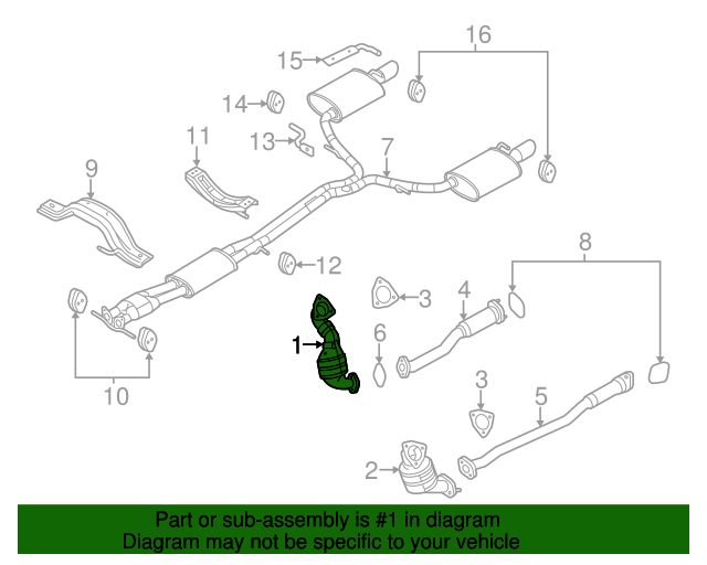 FB5Z-5E212-A 2016-2019 Ford Catalytic Converter | Fairway Ford Parts