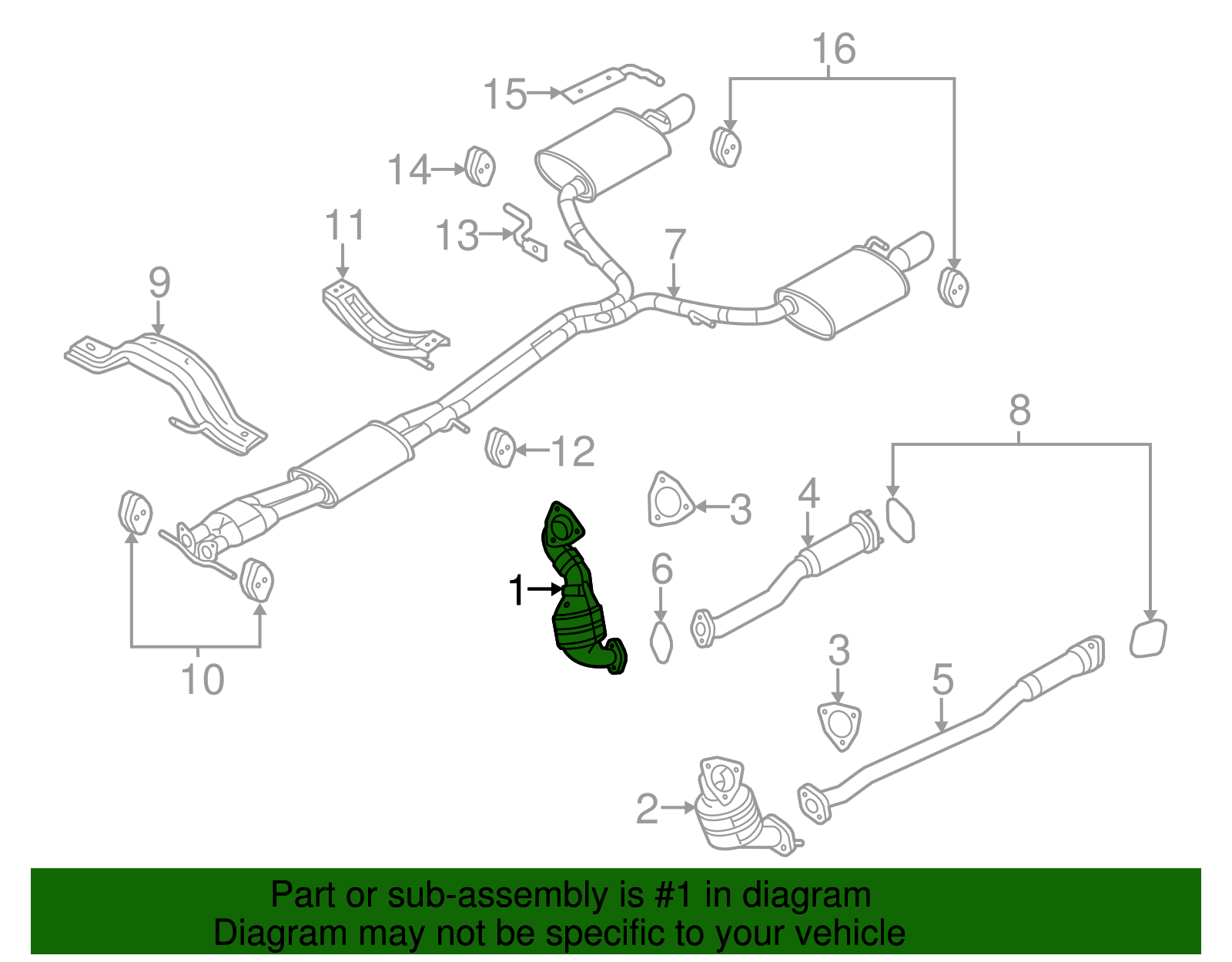2016-2019 Ford Catalytic Converter FB5Z-5E212-E | OEM Parts Online