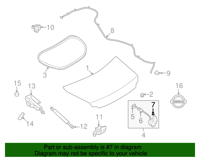 2009-2024 Nissan GT-R Release Handle Clip 01552-00912 | Nissan Parts Plus