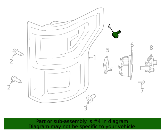 2015-2023 Ford Tail Lamp Assembly Grommet W717970-S300 | OEM Parts Online