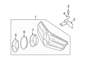 2011-2013 Mercedes-Benz Grille Assembly 207-880-01-83-9775 | MB OEM Parts
