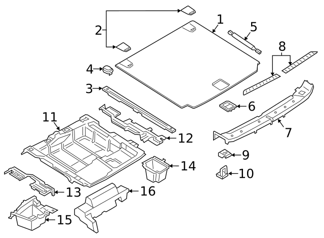 Genuine BMW 51-47-7-396-571 | Rail | FREE Shipping on Most Orders $499 ...