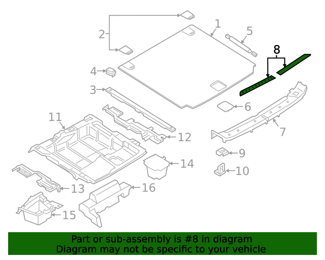 Genuine BMW 51-47-6-994-486 | Sill Plate Insert | FREE Shipping on Most ...