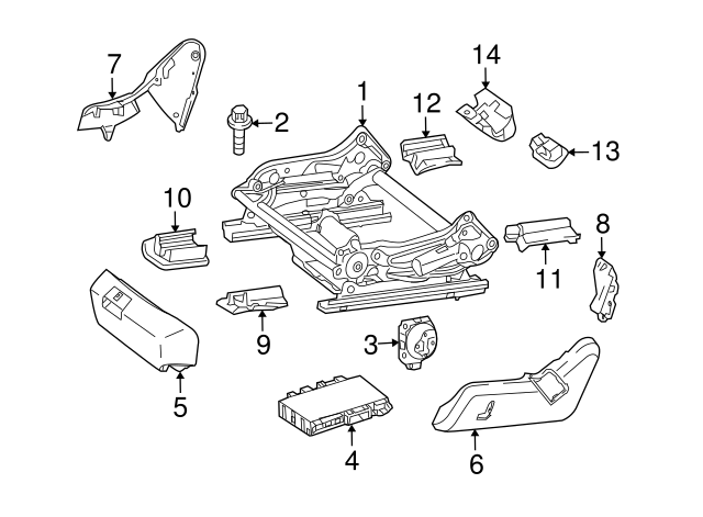 212-910-33-36 - Seat Adjuster - 2010-2018 Mercedes-Benz ...