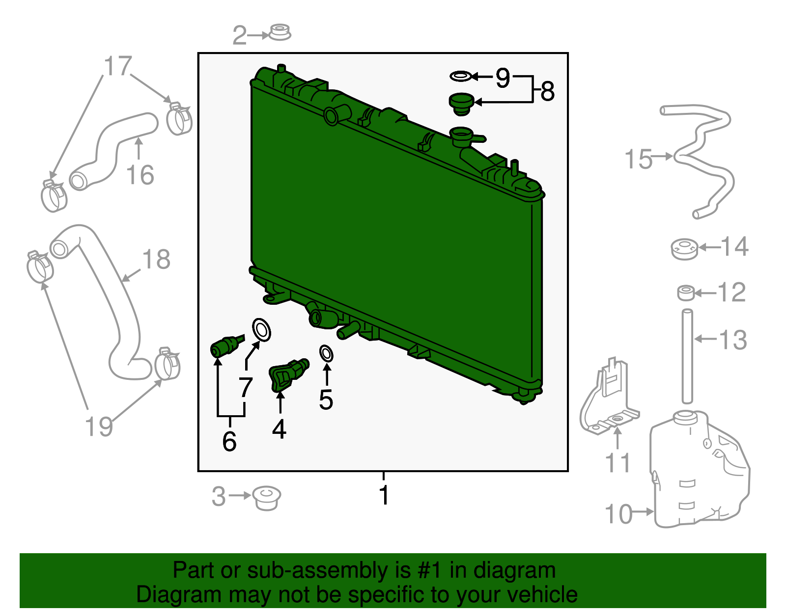 2018-2022 Honda Accord Radiator Assembly 19010-6B2-A01 | OEM Parts Online