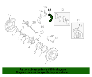 46580-60060 - Parking Brake Shoe 2001-2024 Toyota | AutoNation Parts