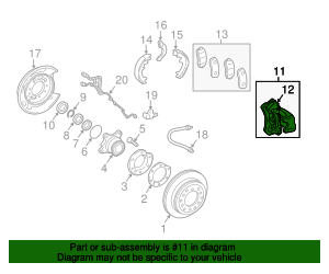OEM 2001-2022 Toyota Disc Brake Caliper (Right, Rear) Part # 47730 ...