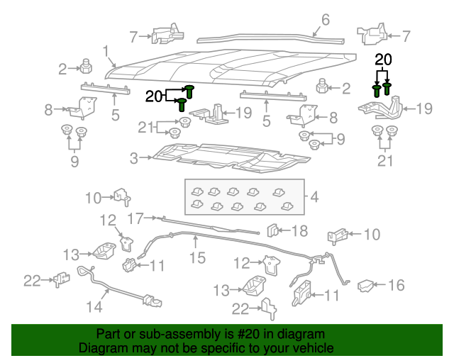 2015-2019 Jeep Renegade Hinge Screw 6107193AA | TascaParts.com