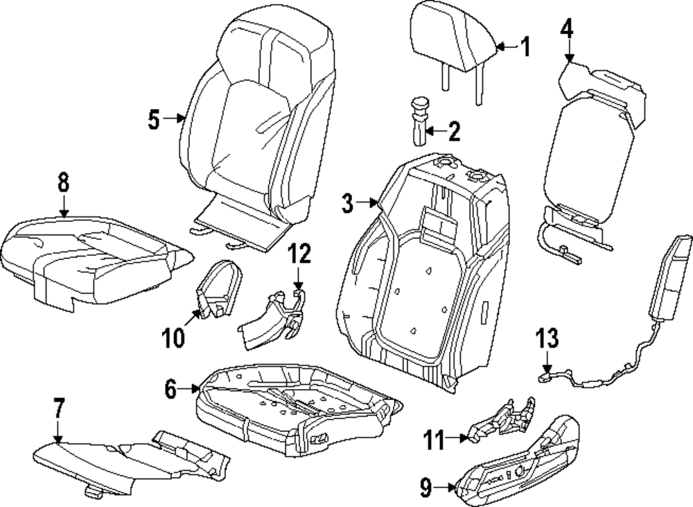 81140-T90-A01ZA - 2023-2025 Honda Pilot - Headrest | Genuine Honda Parts
