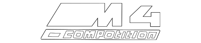Genuine BMW 51-14-8-084-165 | G82 M4 Competition Gloss Black Emblem ...