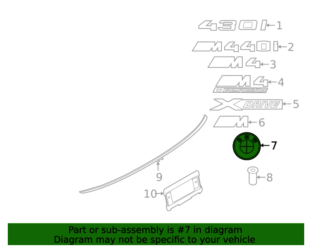 Genuine BMW 51-14-7-497-531 | Emblem | FREE Shipping on Most Orders ...