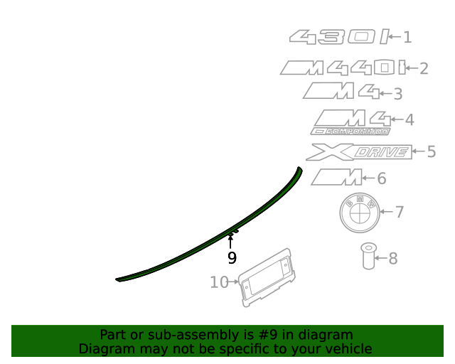 2021-2024 BMW Bmw Oem Carbon Fiber Rear Spoiler 51-62-5-A09-D51 | OEM ...