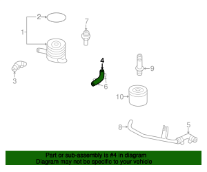 2000-2021 Subaru Engine Coolant Hose 807611031 | My Subaru Parts