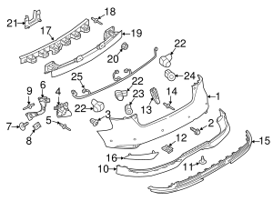 2015-2018 Ford Focus Grille F1EZ-17232-A | TascaParts.com