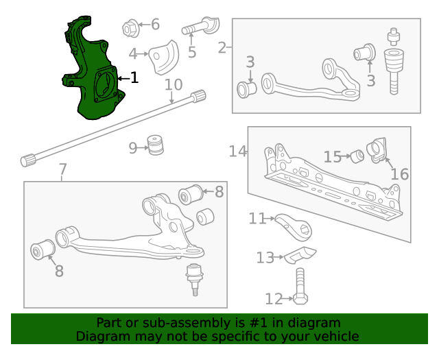 85124366 - Passenger Side Steering Knuckle 2020-2023 GM ...