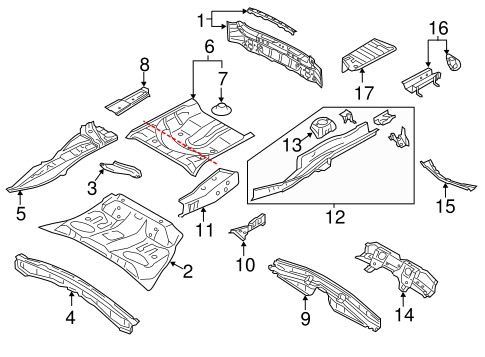Rear Body for 2013 Subaru Impreza | Subaru Parts Store