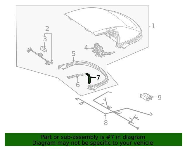 2018-2021 Mercedes-Benz Convertible Top Seal 190-770-32-00 ...