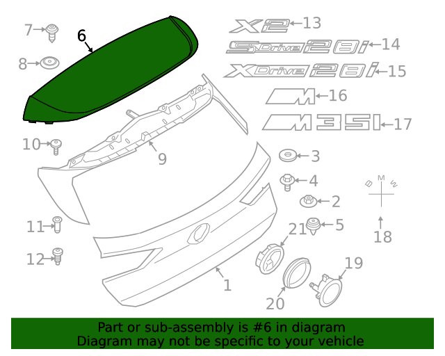Genuine BMW 51-62-7-423-862 | Spoiler | FREE Shipping on Most Orders ...