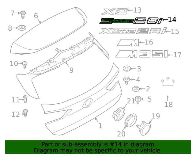 Genuine BMW 51-14-8-496-008 | Emblem Grommet | FREE Shipping on Most ...