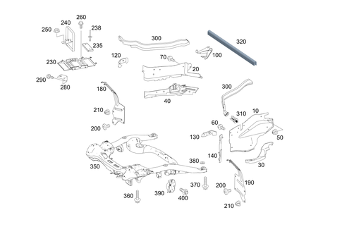 Wheelhouse, Front Subframe for 2020 Mercedes-Benz AMG® GT C | Mercedes ...