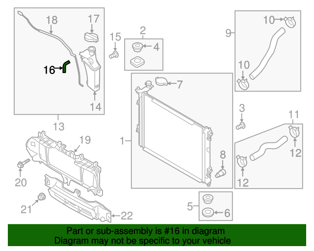 2015-2017 Kia K900 Overflow Hose 25451-3M100 | TascaParts.com