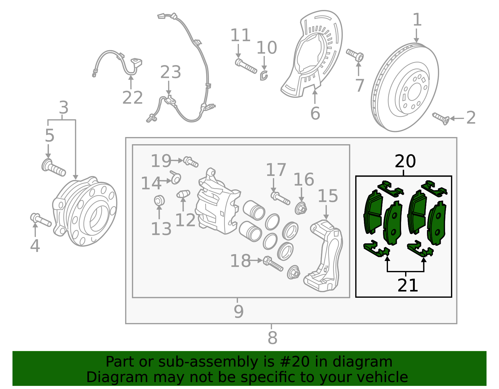 58101-S9A00 - Brake Pads Front 2020-2024 Kia Telluride | Kia.Parts Store